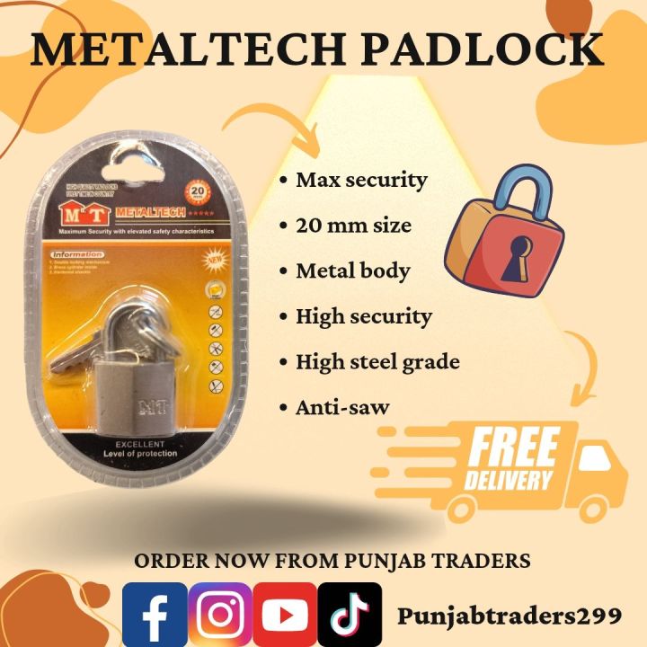 metaltech padlock | Daraz.pk: Buy Online at Best Prices in Pakistan ...