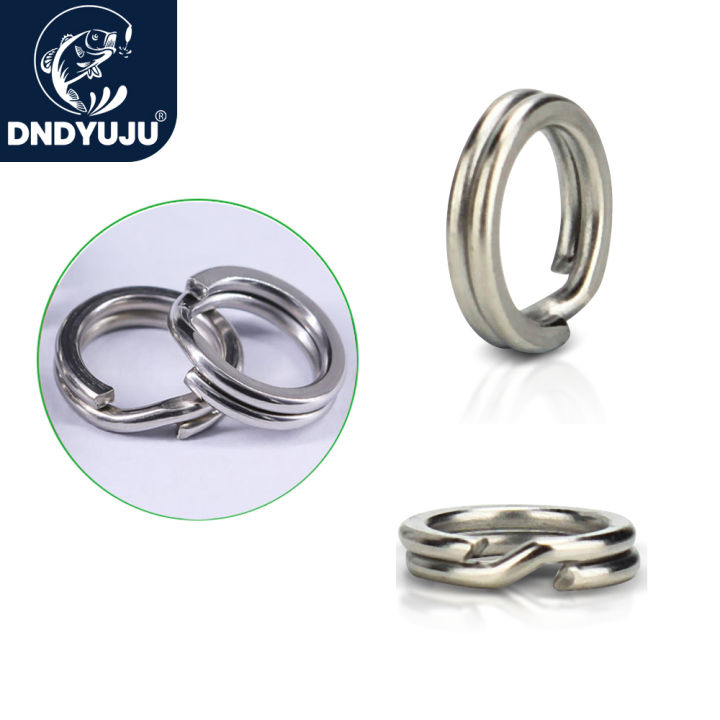 50pcs Split Rings Fishing Stainless Steel Lure Rings Saltwater Terminal ...