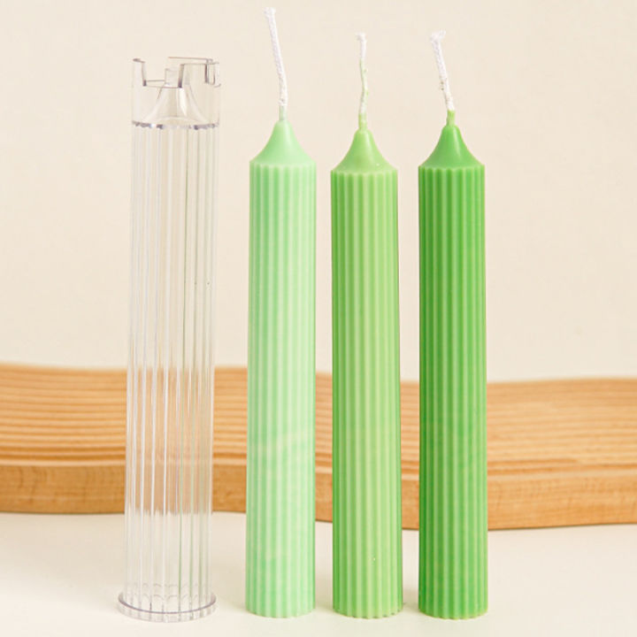 Gear Peaked Cylindrical Rod Candle Mold Diy Pinstripe Cylindrical ...