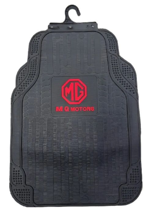 MG 5 Pieces Universal Rubber Car Logo Floor Mat Set Black & Red | Daraz ...