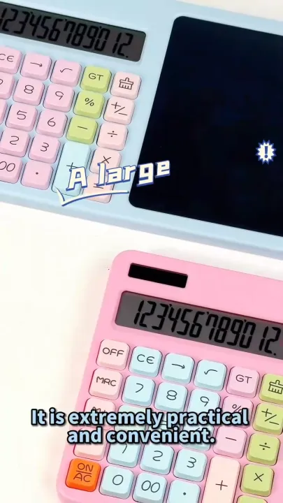 Dual-Function Smart Calculator With LCD Writing Pad – Solar & Battery ...