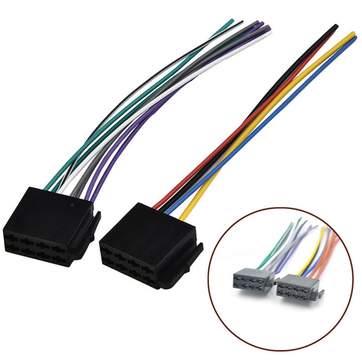 Car Stereo Radio ISO Cable Adapter ABS Universal Male Plug To Female ...