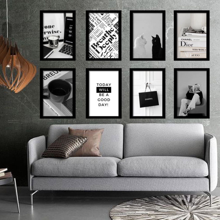 A4 size photo frame (white-black) minimalist photo frame table photo ...