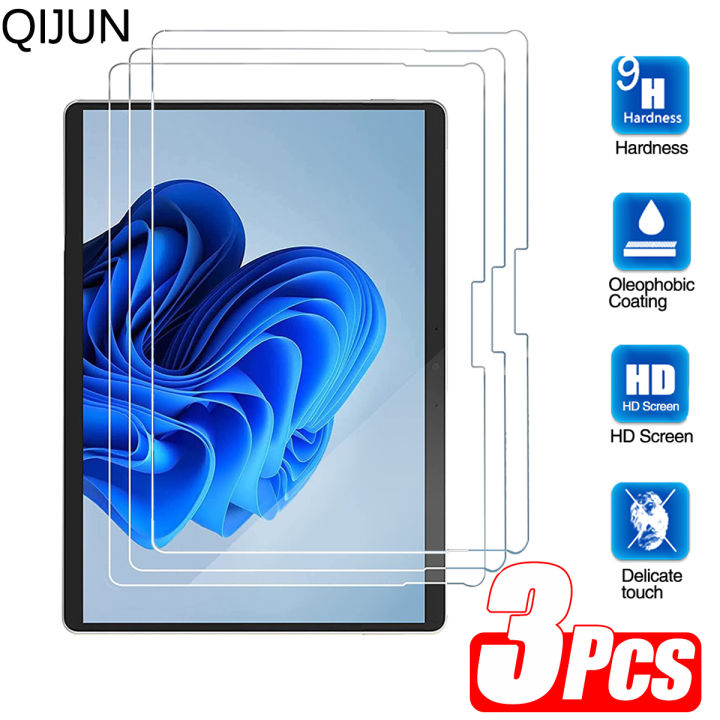 3pcs Tempered Glass For Microsoft Surface Pro 9 4 5 6 7 8 X Tablet ...