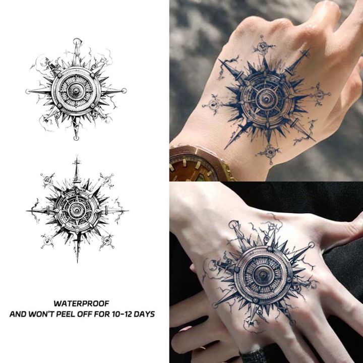 Temporary tattoo stickers waterproof celestial astrolabe elements men ...
