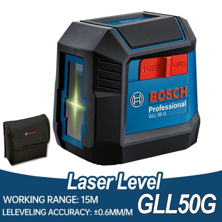 Bosch GLL50G Laser Level 2-Line Professional Grade Green Light Self ...