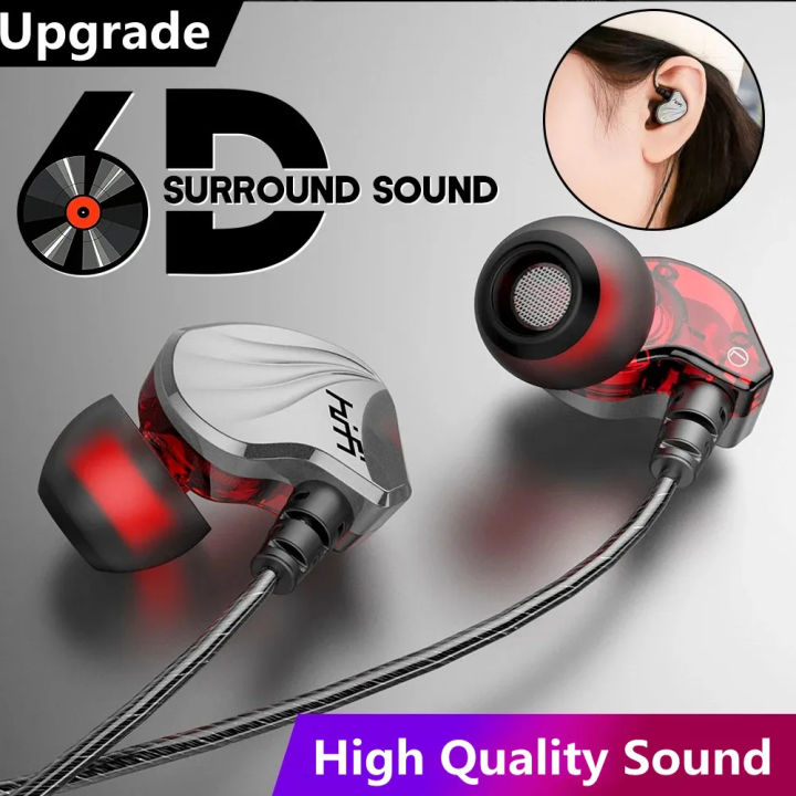 HIFI 6D Surround Bass In-Ear Wired Headphones 3.5mm Type C Earphone ...