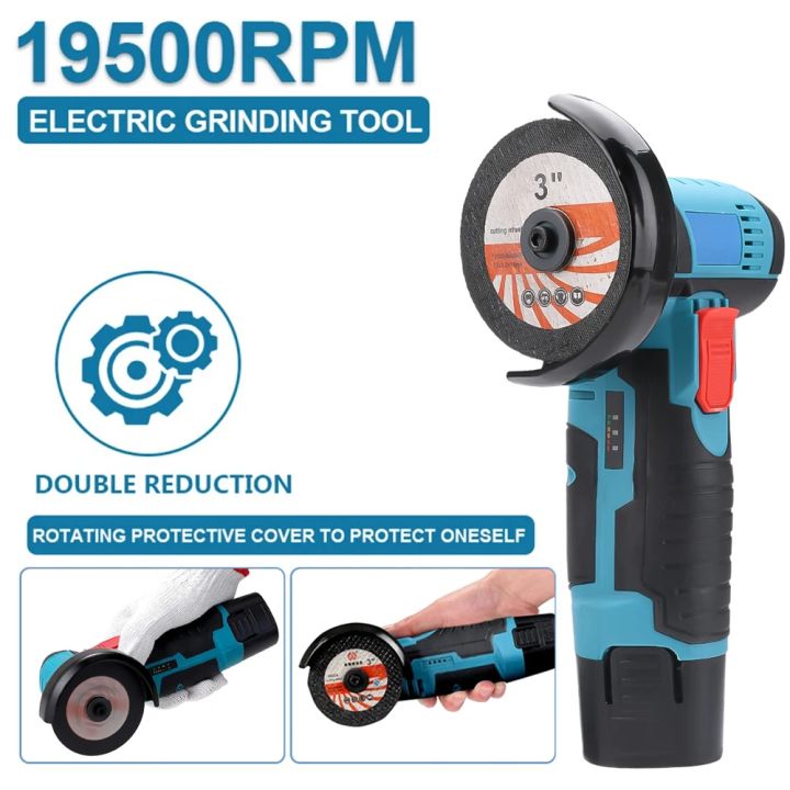 Mini Angle Grinder Brush Cutter 12V Cordless Small Polishing Machine Cutting Portable Polisher ...