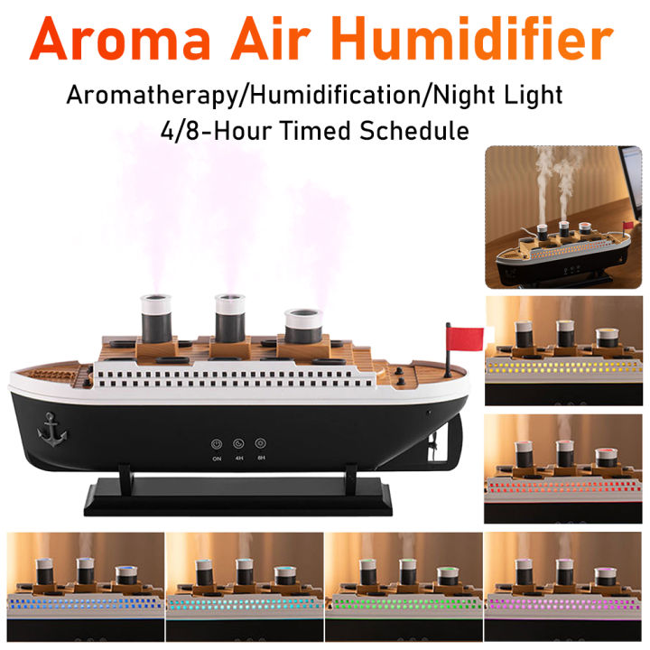 Titanic Ship Air Humidifier Jellyfish Smoke Ring Spray Aroma Diffuser ...