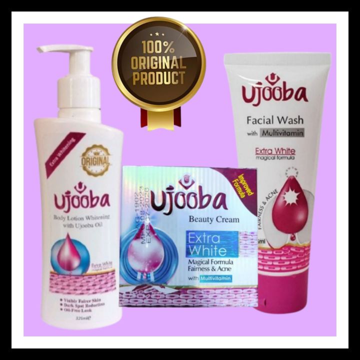 Ujooba Beauty Cream & Ujooba Facial Wash & Ujooba Body Lotion 3 in 1 ...