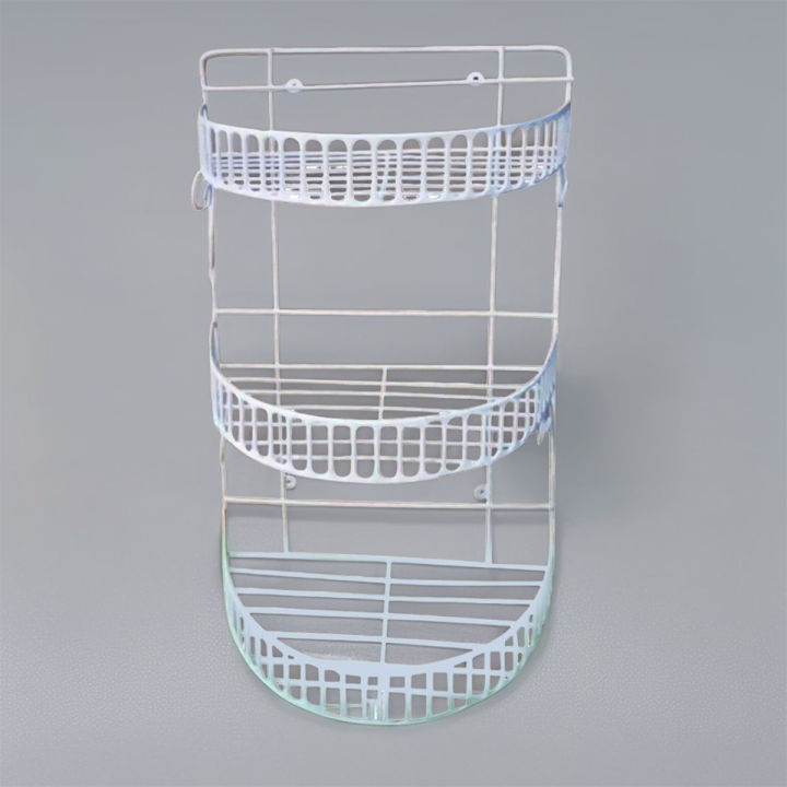 3 Tier D Shape Wall Mounted Kitchen Storage Rack Metal Organizer ...