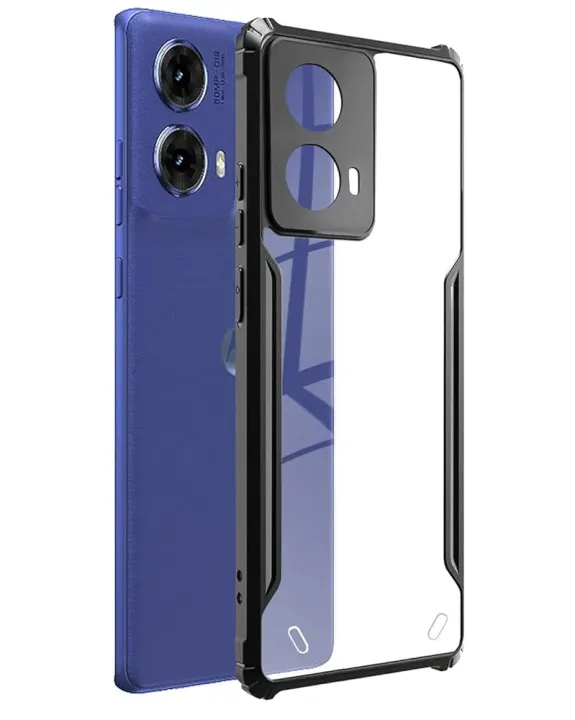 Motorola Moto G85 5G Protective Black Border Crystal Clear Xundd Mobile ...