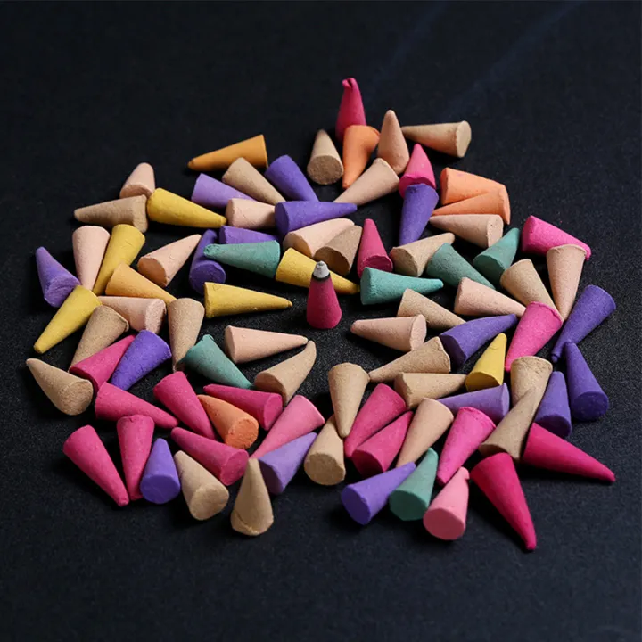 60Pcs Odor Remover Incense Colorful Fragrance Incense Cones Anxiety ...