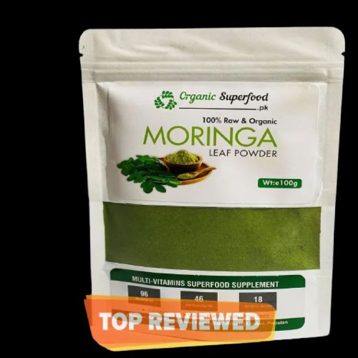Organic Superfood Pakistan Moringa Leaf Powder, 100 % Raw & Organic ...