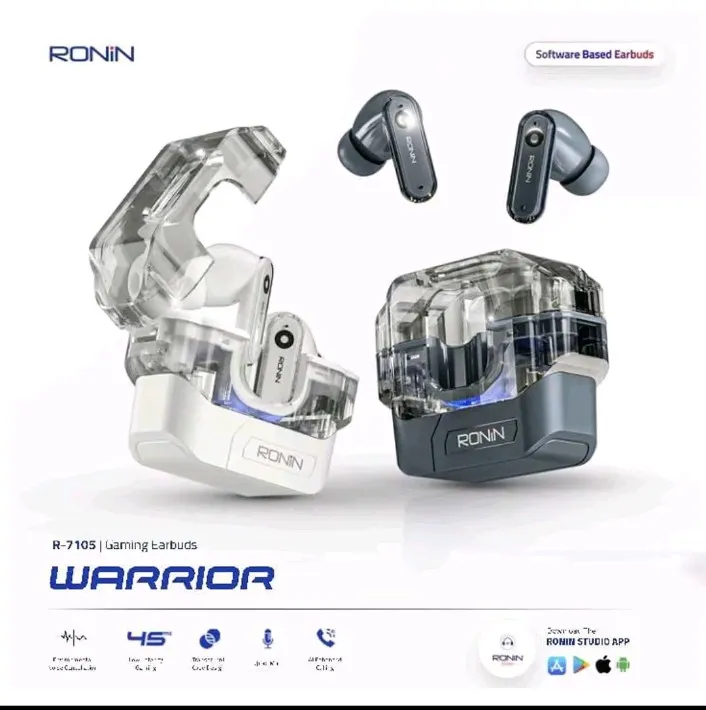 Ronin R-7105 Wireless Gaming Earbuds | Transparent Design | Low Latency ...