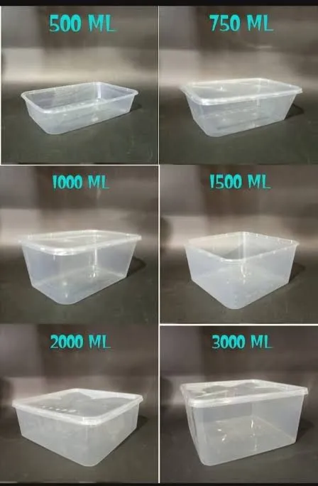 Set includes 125 disposable plastic containers 25 pcs (500 ml, 750 ml ...