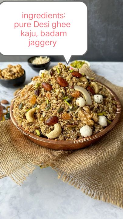 Punjabi Panjeeri # shahi panjeeri, made with pure Desi ghee, nuts and ...