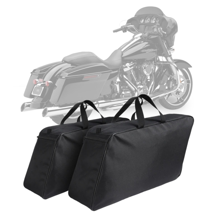 Motorcycle Saddle Bag Luggage Rack Liner Saddlebag For Harley Touring ...