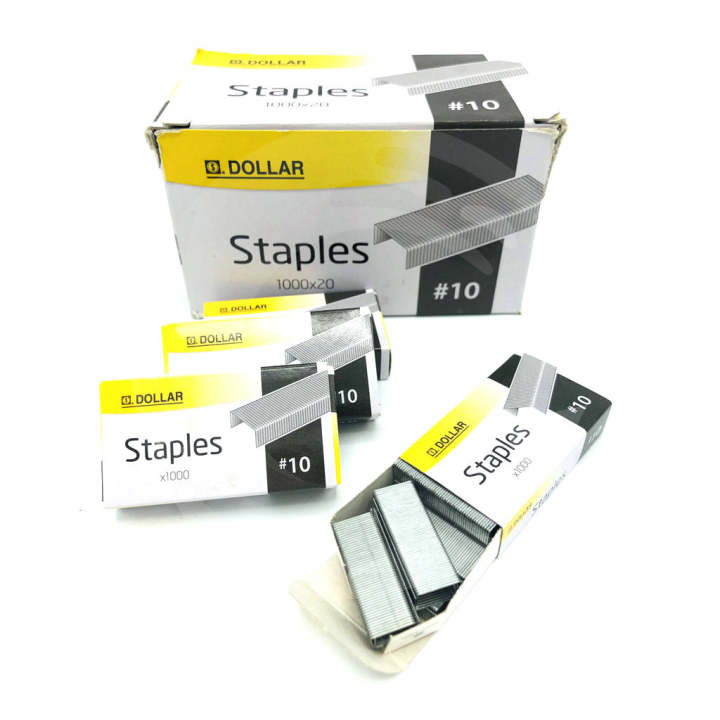 Dollar Stapler Pins #10 Staples - Pack of 3 Boxes (1000 Pins Each box ...