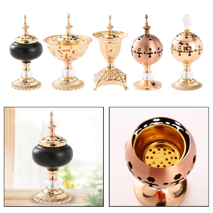 Simple And Hollow Design Incense Burners Censer Holder with Lid for Tea ...