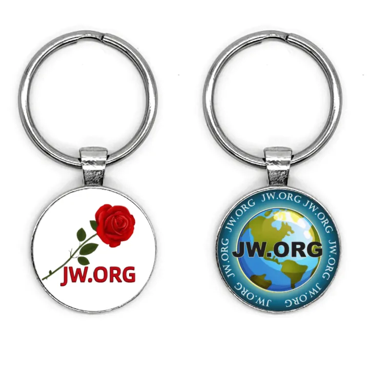 1pc Vintage Flower Earth Glass Dome Keychain JW.ORG Keychains For ...