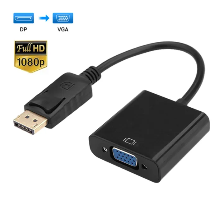 1080P DP to VGA Adapter Cable DisplayPort Male to VGA Female Converter ...
