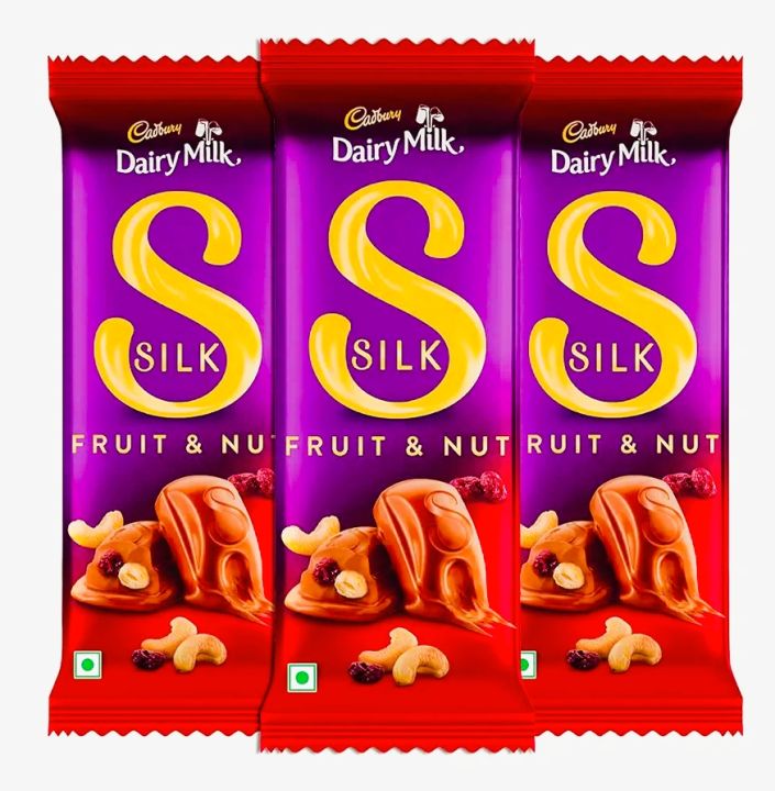 CADBURY DAIRY MILK SILK FRUIT AND NUT CHOCOLATE BAR, (PACK OF 3) – A ...