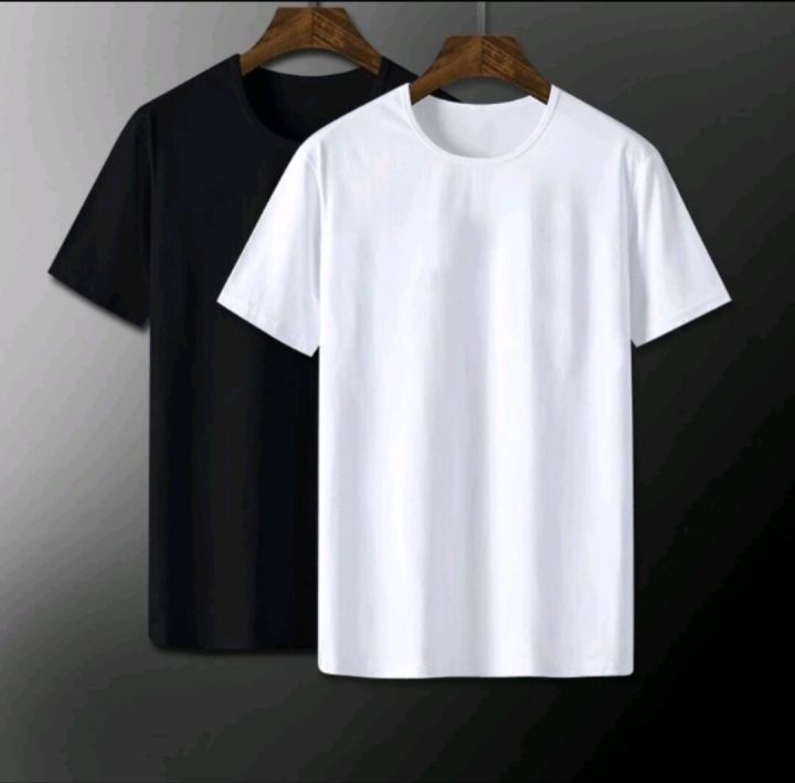 Integrity shop pure color men's short sleeve t-shirt (Black White ...