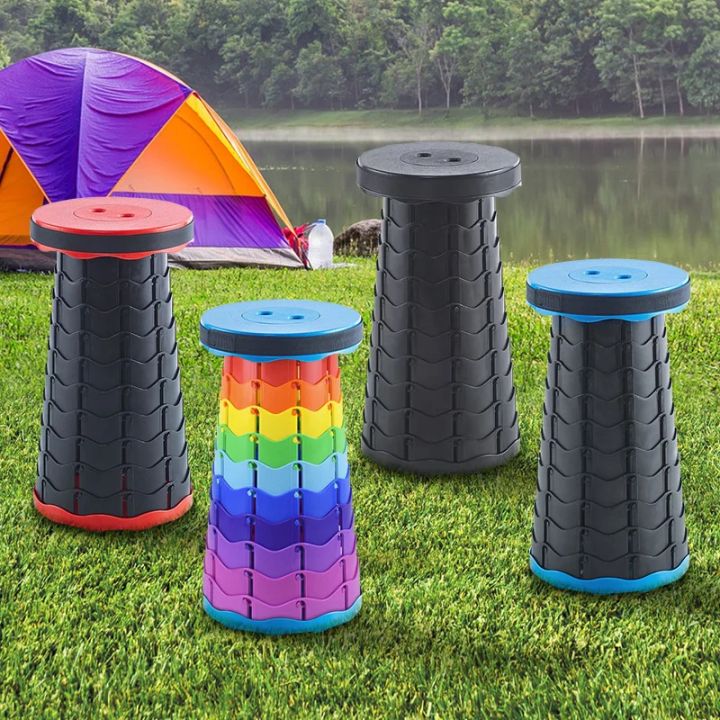 New Portable Round Folding Chair Accordion Chair Height Adjustment ...