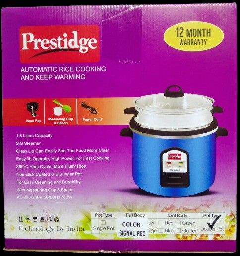 Prestige 1.8 Liter Rice Cooker (Double Pot) | Daraz.com.bd