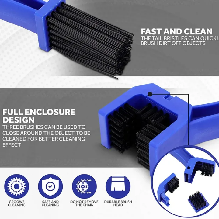 Motorcycle Chain Brush Cleaner Kit for GSXR 1000 Ninja 400 Dominar 400 ...