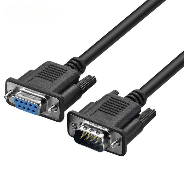 DB9 9Pin Serial RS232 Extension Cable Male Female 1.5m 3m 5m 10m Black ...