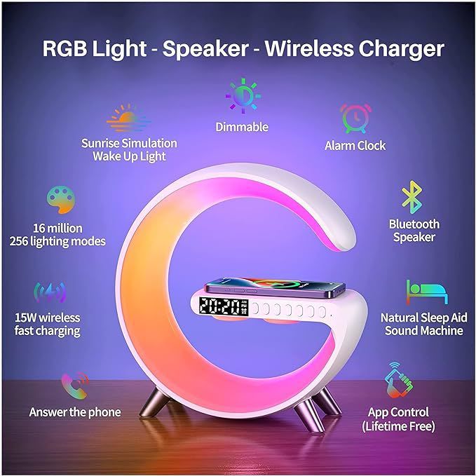 G63 RGB light and voice Speaker and smart wireless charging | Daraz.com.bd