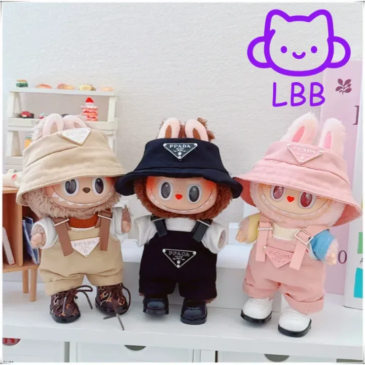 Labubu II Mini Doll 17cm Full Outfit - Cute Hat, Clothes & Shoes Set ...