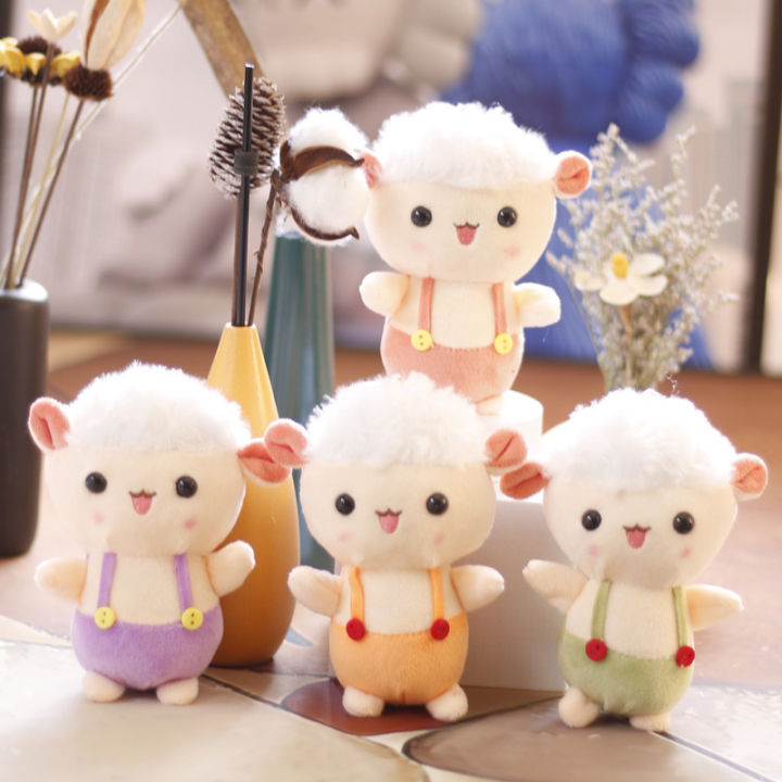 1PC 12cm/4.72-inch Cute Strap Sheep Pendant Plush Toy Sheep Bag Pendant ...