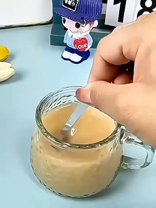 Cute Bear Tumblr Cup with Spoon & Cute Bear Lid – Glass Coffee Cup for ...