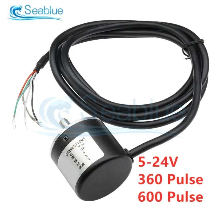 DC 5-24V 360/600 P / R Photoelectric Incremental Rotary Encoder AB Two ...