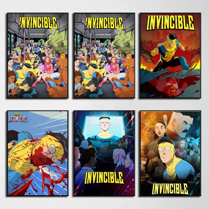 Invincible Season 2 Cartoon Poster Self-adhesive Art Waterproof Paper ...
