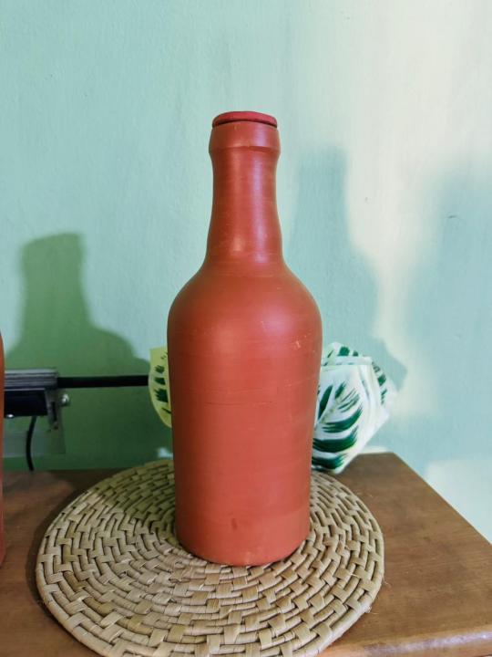 Water clay cooling water bottle/ terracotta bottles | Daraz.lk