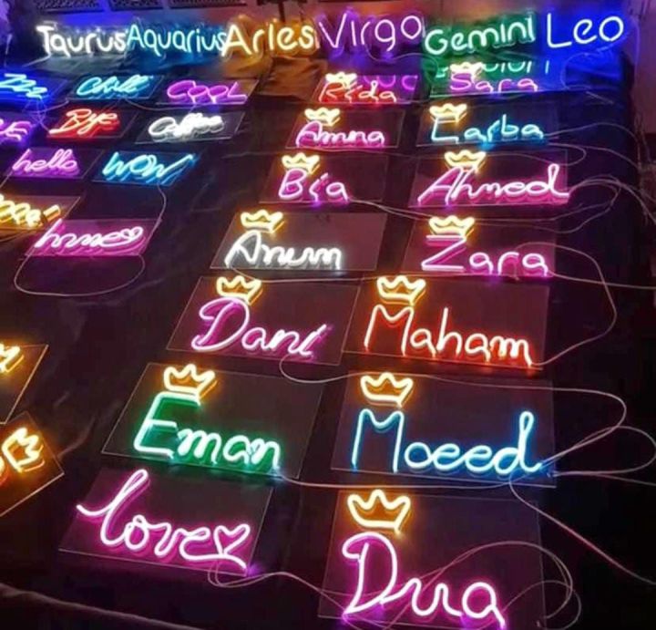 coustumize neon name multicolor light | Daraz.pk