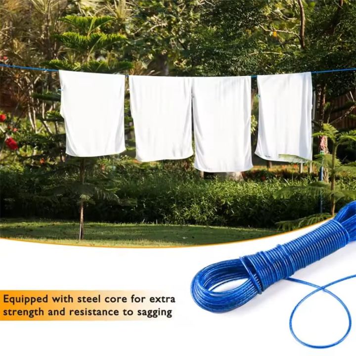 Imported Washing Line Rope Steel Core 20M Drying Laundry Clothes Lines ...