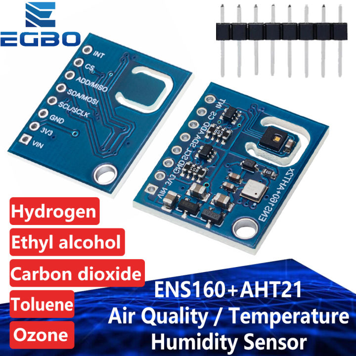 EGBO ENS160+AHT21 CARBON Dioxide CO2 eCO2 TVOC Air Quality And ...