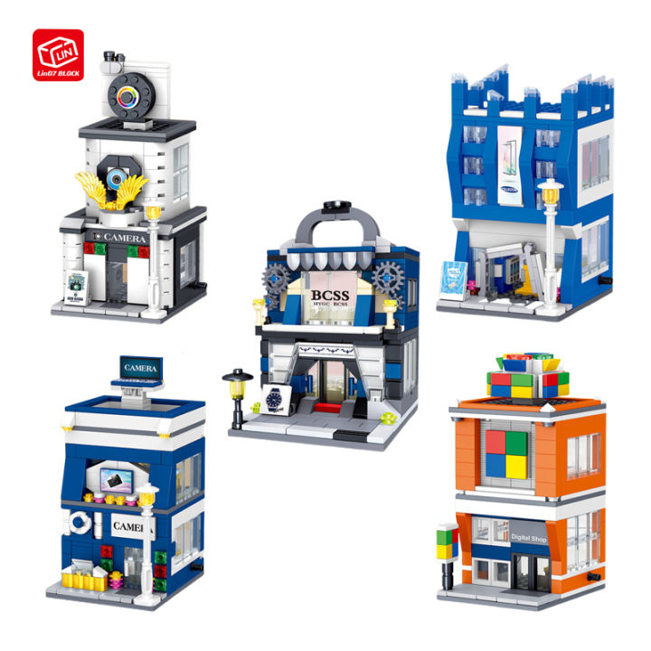 Architecture Store Street View House Micro Building Blocks Model Kit ...