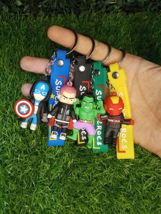 Marvel Super Hero Keychain | 3d Super hero Avengers Keychain with ...
