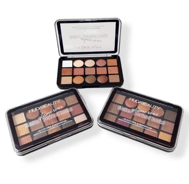 Huda Beauty Nude Eyeshadow Palette Highlighter Palette 15 Colors Makeup ...