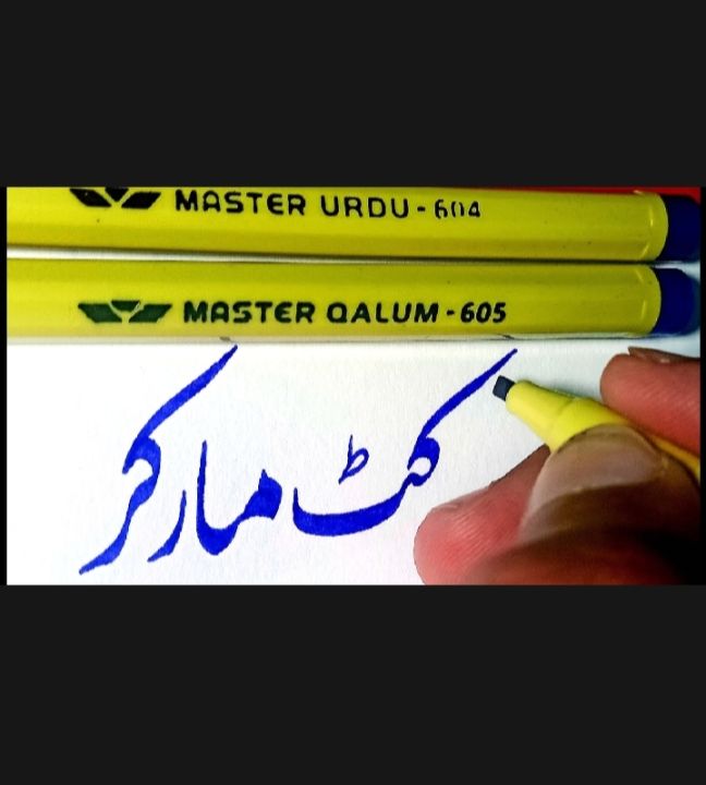 Pack of 10 Cut Marker Dual Color Black & Blue (604+605) Calligraphy ...