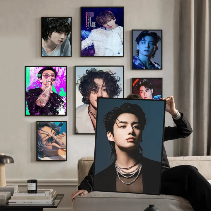 J_JungkookS Singer Vintage Posters Sticky Retro Kraft Paper Sticker DIY ...