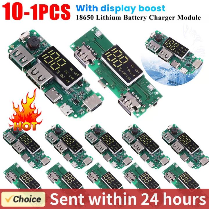 18650 Mobile Power Bank Charging Module with Overcharge LED Display ...