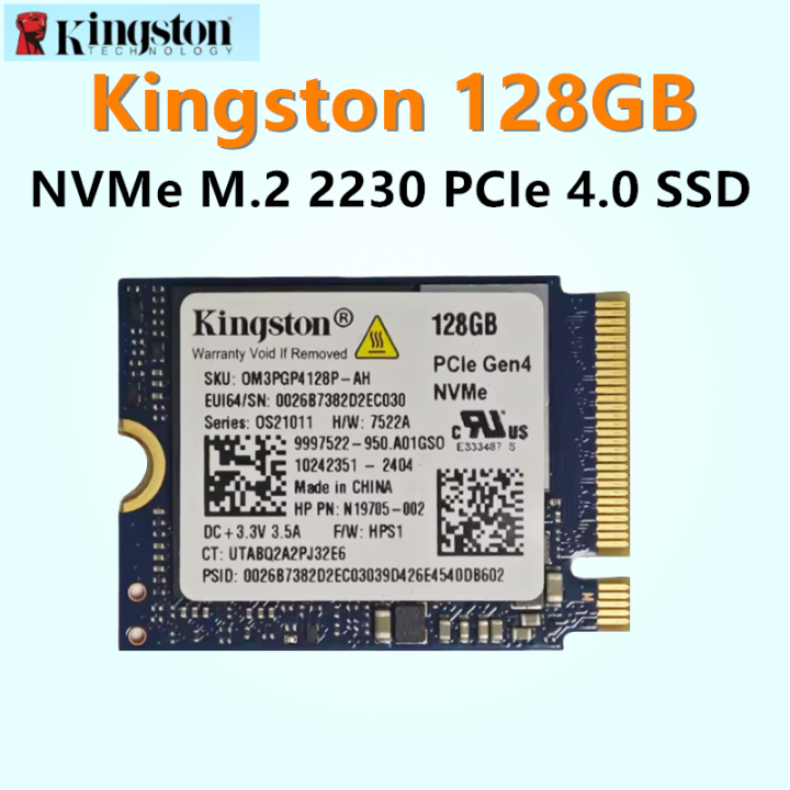 OEM package Kingston SSD 128GB M.2 2230 NVMe PCIe 4.0 built-in solid ...