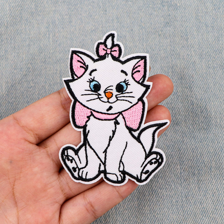 Beautiful Kitty Embroidered Patches For Clothing DIY Badge Adhesive ...